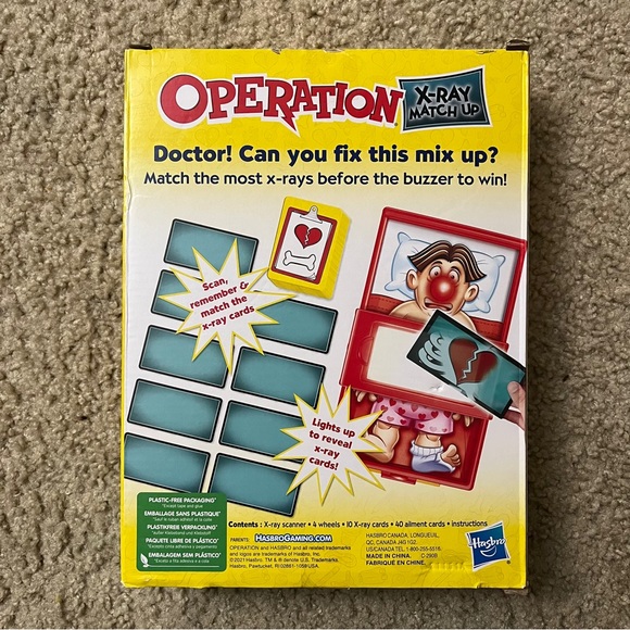 Hasbro | Toys | Hasbro Operation Xray Match Up Board Game Matching Kids ...